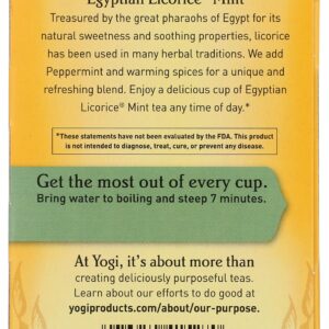 Yogi Tea, Egyptian Licorice Mint, 16 Count