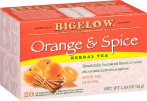 orange & spice herbal tea 20 tea bags