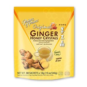 Prince of Peace Instant Ginger Honey Crystals, 30 ct Bags - 18 g Sachets, - PACK OF 4