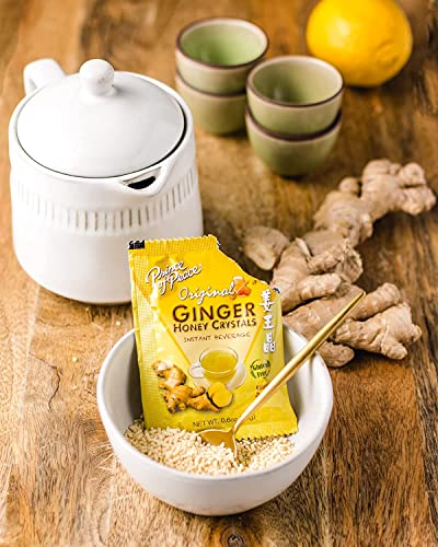 Prince of Peace Instant Ginger Honey Crystals, 30 ct Bags - 18 g Sachets, - PACK OF 4