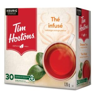 Tim Hortons Steeped Orange Pekoe Tea, Black Tea, Single Serve Keurig K-Cup Pods, 30 Count