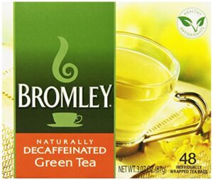 bromley naturally decaffeinated green tea 48 ct