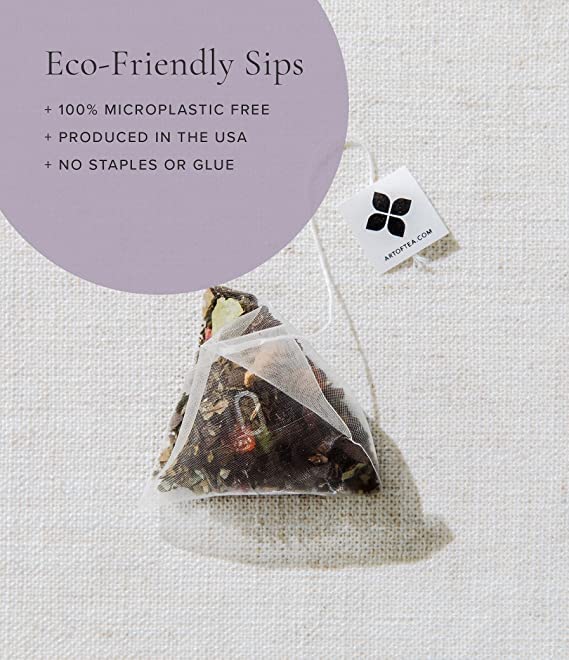 Art of Tea | Organic Earl Grey Crème Tea| 50 Eco Friendly Pyramid Tea Bag Sachets