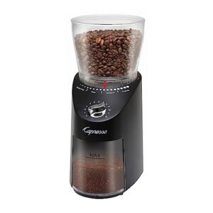 capresso infinity plus black conical burr grinder