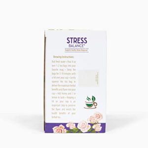 Lifestyle Awareness Stress Balance Tea with Calming Rose Petal, Caffeine Free, 20 Count, 1 pack