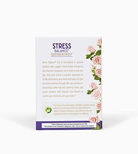 Lifestyle Awareness Stress Balance Tea with Calming Rose Petal, Caffeine Free, 20 Count, 1 pack