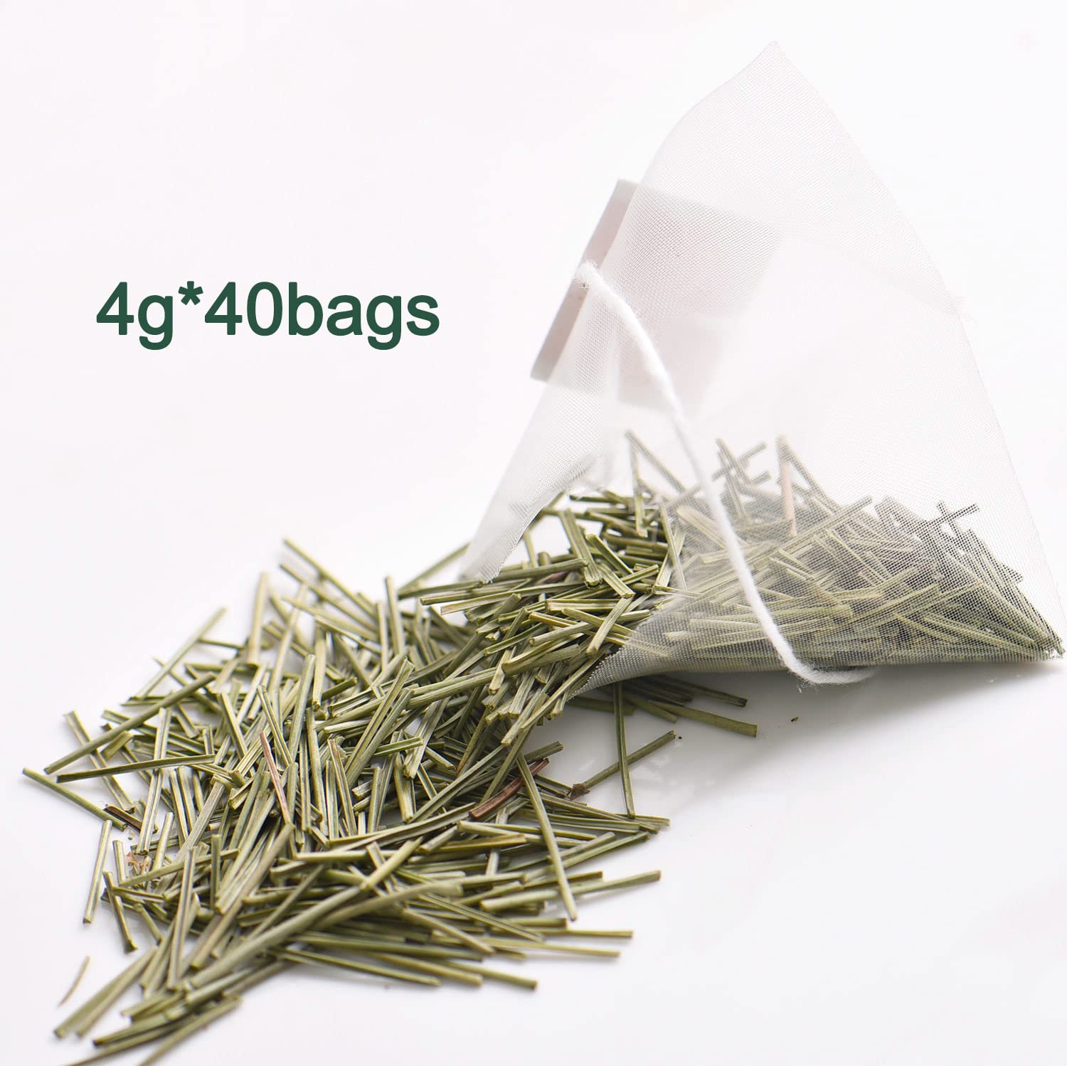 Wild Dried White Pine Needle Tea- 40 bags, 4g/bag- 100% Natural Pure Pine Needles Herbal Tea - Caffeine free- Cut & Sifted- Non-GMO - Immune Support