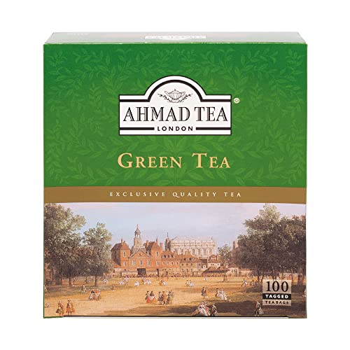 Ahmad Tea Green Tea, Green Tea Teabags 100 ct - Caffeinated & Sugar-Free