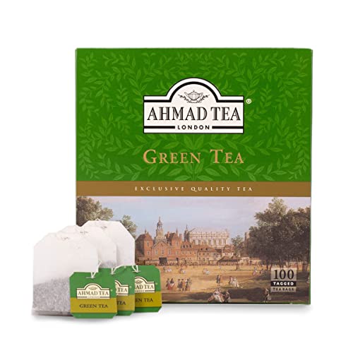 Ahmad Tea Green Tea, Green Tea Teabags 100 ct - Caffeinated & Sugar-Free