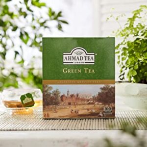 Ahmad Tea Green Tea, Green Tea Teabags 100 ct - Caffeinated & Sugar-Free