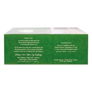 Ahmad Tea Green Tea, Green Tea Teabags 100 ct - Caffeinated & Sugar-Free