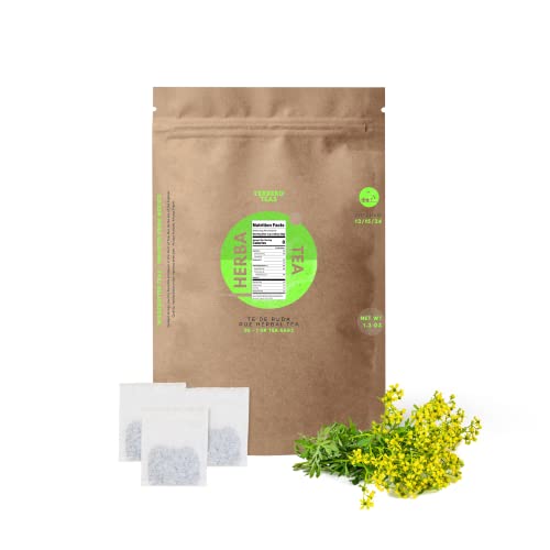 Yerbero - Ruda ( Rue Dried Herb) 30 Tea Bags 1gr (0.03oz) - Net WT 30gr (1.3oz) | Stand Up Resealable Bag | Crafted By Nature100% All Natural, non-GMO, Gluten-free.