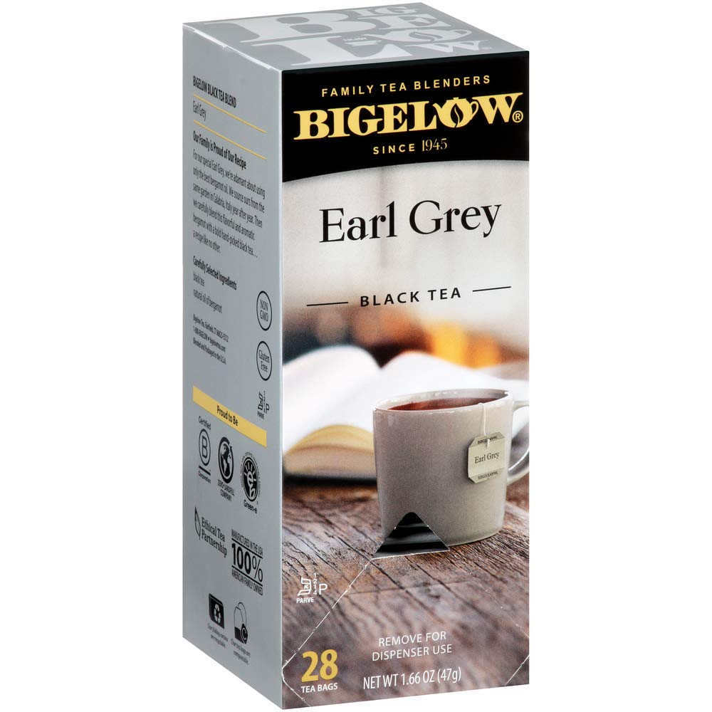 Bigelow Earl Grey Tea Bags 28-Count Box (Pack of 3) Black Tea Bags with Oil of Bergamot All Natural Gluten Free Rich in Antioxidants