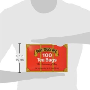 Swee-Touch-Nee Tea, Orange Pekoe and Pekoe Cut Black Tea, 100-Count Tea Bags (Pack of 5)