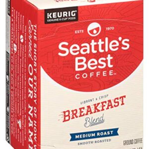 Seattle’s Best Coffee K-Cup Pods, Breakfast Blend, Medium Roast Smooth-Roasted Ground Coffee, 10 CT K- Cups/Box (Pack of 1 Box)