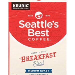 Seattle’s Best Coffee K-Cup Pods, Breakfast Blend, Medium Roast Smooth-Roasted Ground Coffee, 10 CT K- Cups/Box (Pack of 1 Box)