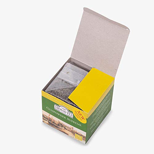 Ahmad Tea Green Tea, Gunpowder Loose Leaf, 500g - Caffeinated & Sugar Free