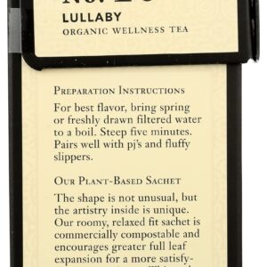 STEVEN SMITH TEAMAKER Smith Teamaker Organic Lullaby Blend No. 40 (Caffeine-free Organic Wellness Tea), 0.95 Oz Tea Bags, 15Count