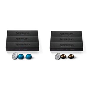 nespresso capsules vertuoline, odacio and double espresso scuro coffee pods, 30 + 30 count