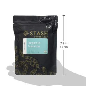 Stash Tea Organic Jasmine Green Premium Loose Leaf Tea, 3.5 Ounce