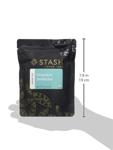 Stash Tea Organic Jasmine Green Premium Loose Leaf Tea, 3.5 Ounce