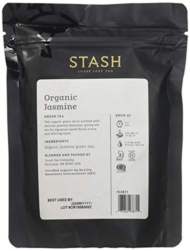 Stash Tea Organic Jasmine Green Premium Loose Leaf Tea, 3.5 Ounce