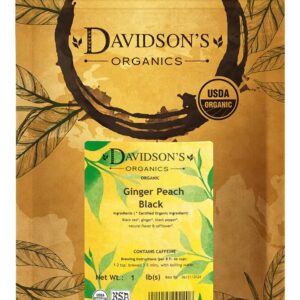 Davidson's Organics, Ginger Peach, Loose Leaf Tea, 16-Ounce Bag