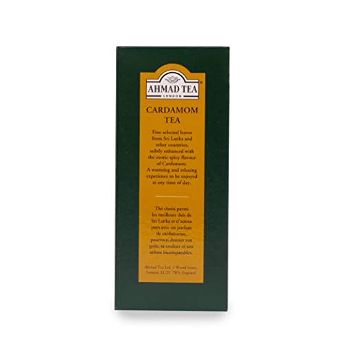 Ahmad Tea Black Tea, Cardamom Loose Leaf, 454g - Caffeinated & Sugar-Free