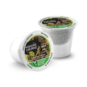 Higgins & Burke Bountiful Green, Loose Leaf, Green Tea, Keurig K-Cup Brewer Compatible Pods, 24 Count