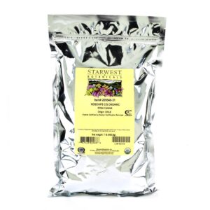 starwest botanicals teas organic rosehips cut seedless, 1-pound bag