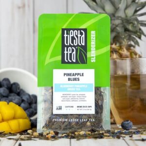 Tiesta Tea - Pineapple Blues | Blueberry Pineapple Green Tea | Premuim Tropical Loose Leaf Tea Blend | Medium Caffeinated Green Tea | Make Hot or Iced Tea & Up to 25 Cups - 2 Ounce Resealable Pouch