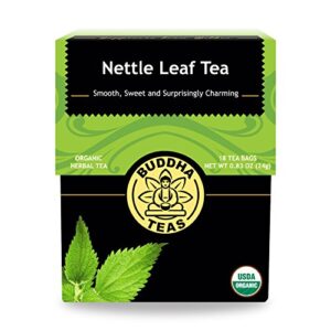 organic nettle leaf tea - kosher, caffeine-free, gmo-free - 18 bleach-free tea bags