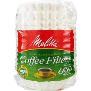 melitta 631132 coffee filters, basket style, 600 count (pack of 1)