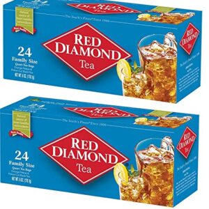 Red Diamond Tea All Natural 2-24ct Boxes Family Size Pekoe Antioxidants