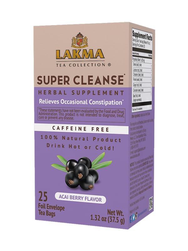 Lakma Super Cleanse Tea with Acai Berry - 25 Tea Bags