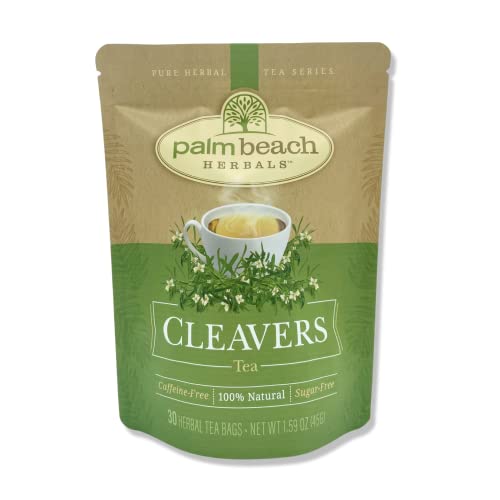 Cleavers Tea - Pure Herbal Tea Series by Palm Beach Herbals (30ct) [Packaging May Vary]