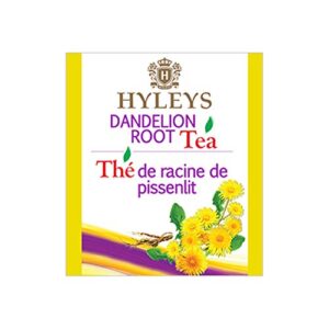 Hyleys Natural Wellness Dandelion Root & Green Tea - 25 Tea Bags (100% Natural, Sugar Free, Gluten Free and Non-GMO)