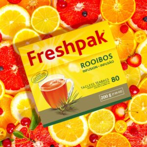 Freshpak Pure Rooibos Tea 80 Tagless Bags 80 Count (Pack of 4)