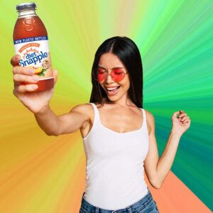 Diet Snapple Peach Tea, 16 fl oz (12 Plastic Bottles)