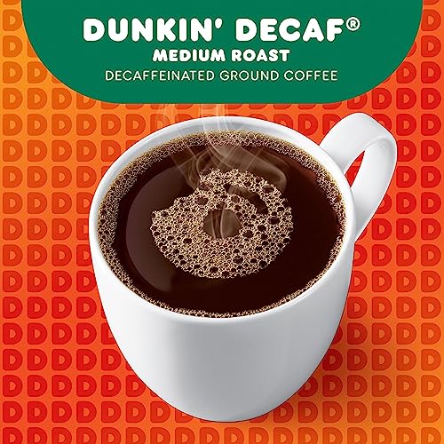 Dunkin' Decaf Medium Roast Ground Coffee, 20 Ounce (Pack of 6)