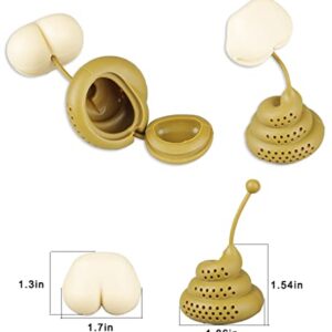 Unique Cute Tea Infusers for Loose Tea Funny, Silicone Tea Strainers & Filters, Reusable Loose Leaf Tea Steeper Small, ZUOFANG