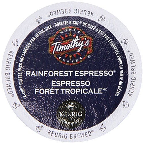 Timothy's World Coffee Rainforest Espresso K-Cup, 24 Count (Pack of 2)