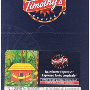 Timothy's World Coffee Rainforest Espresso K-Cup, 24 Count (Pack of 2)