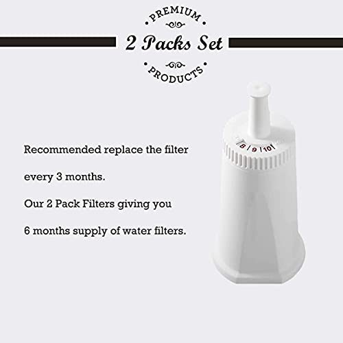 2 Pack Replacement Water Filter Compatible with Breville Sage Claro Swiss For Oracle Barista Bambino Espresso Coffee Machine