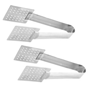 doitool 2pcs stainless steel tea bag squeezer herbal tea infuser useful kitchen steeper tongs strainer holder grip metal kitchen bar tools