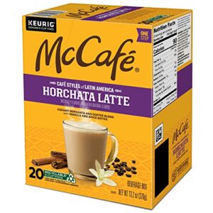 McCafe Cafe Styles of Latin America Horchata Latte, Keurig Single Serve K-Cup Coffee Pods, 20 Count