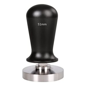 espresso tamper,calibrated coffee tamper coffee and espresso,coffee tamper with spring loaded flat stainless steel base,professional espresso hand tamper,51mm tamper