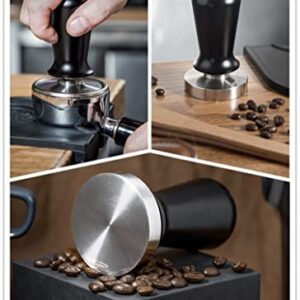 espresso tamper,Calibrated Coffee Tamper Coffee and Espresso,Coffee Tamper with Spring Loaded Flat Stainless Steel Base,Professional Espresso Hand Tamper,51mm tamper