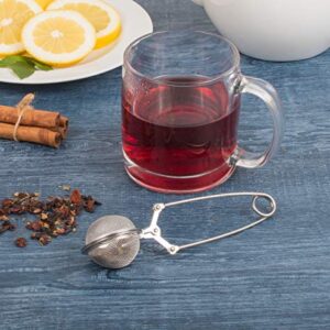 HIC Kitchen Snap Ball Tea Infuser, 18/8 Stainless Steel, For Loose Leaf Tea and Mulling Spices