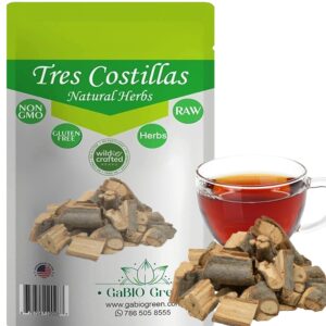 palo tres costillas tres costillas, three ribs stick for kidney, non-gmo, gluten-free, natural herbs, tres costillas herb, tres costillas wood, resealable bag (4oz)